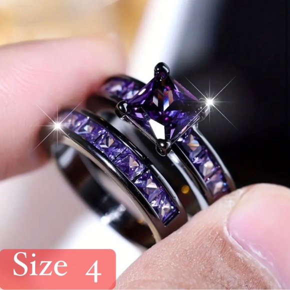 Wishring | Accessories | Purple Stacking Rings With Waterish Zerconia ...